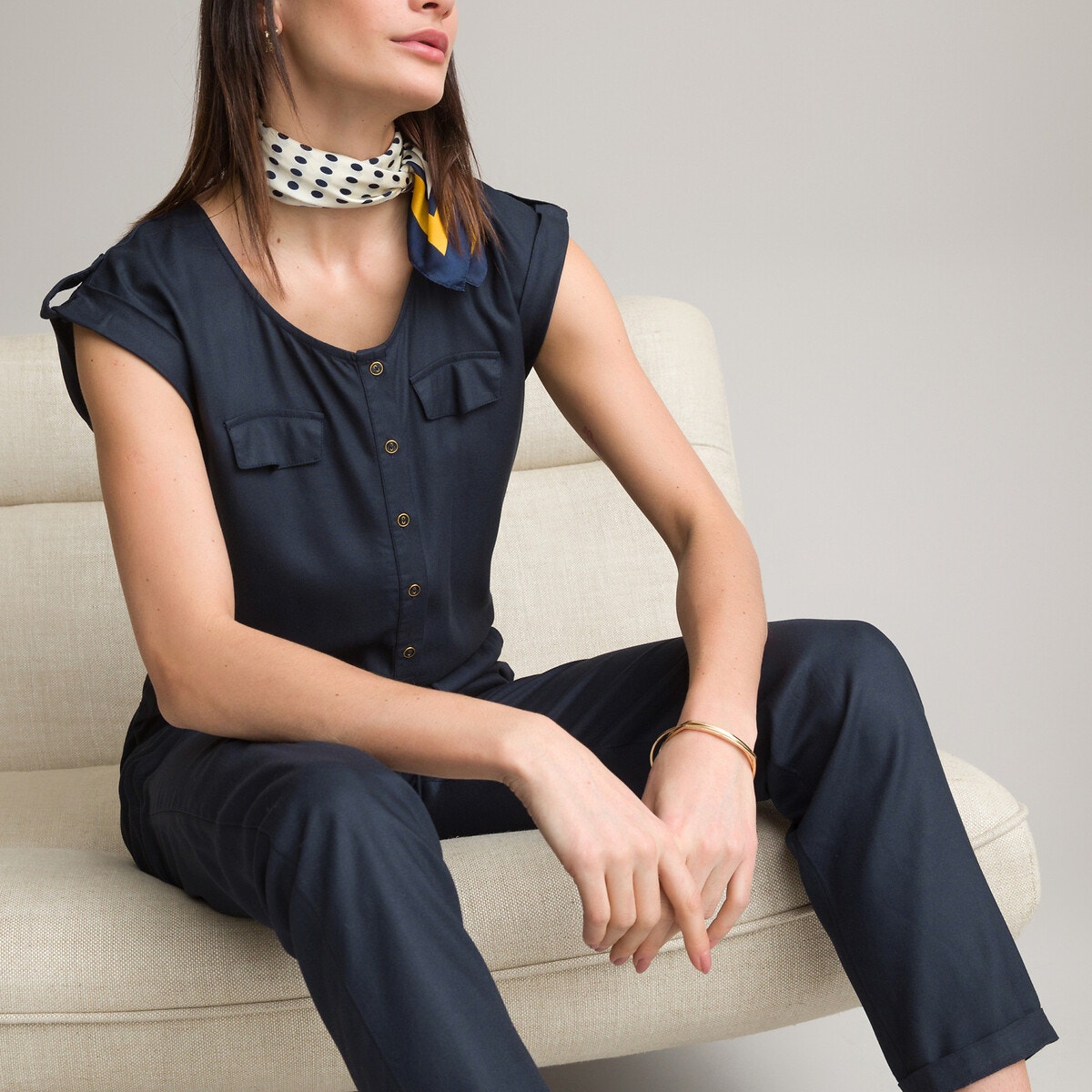 Ολόσωμη φόρμα από χυτό σερζ - 2872560 | La Redoute